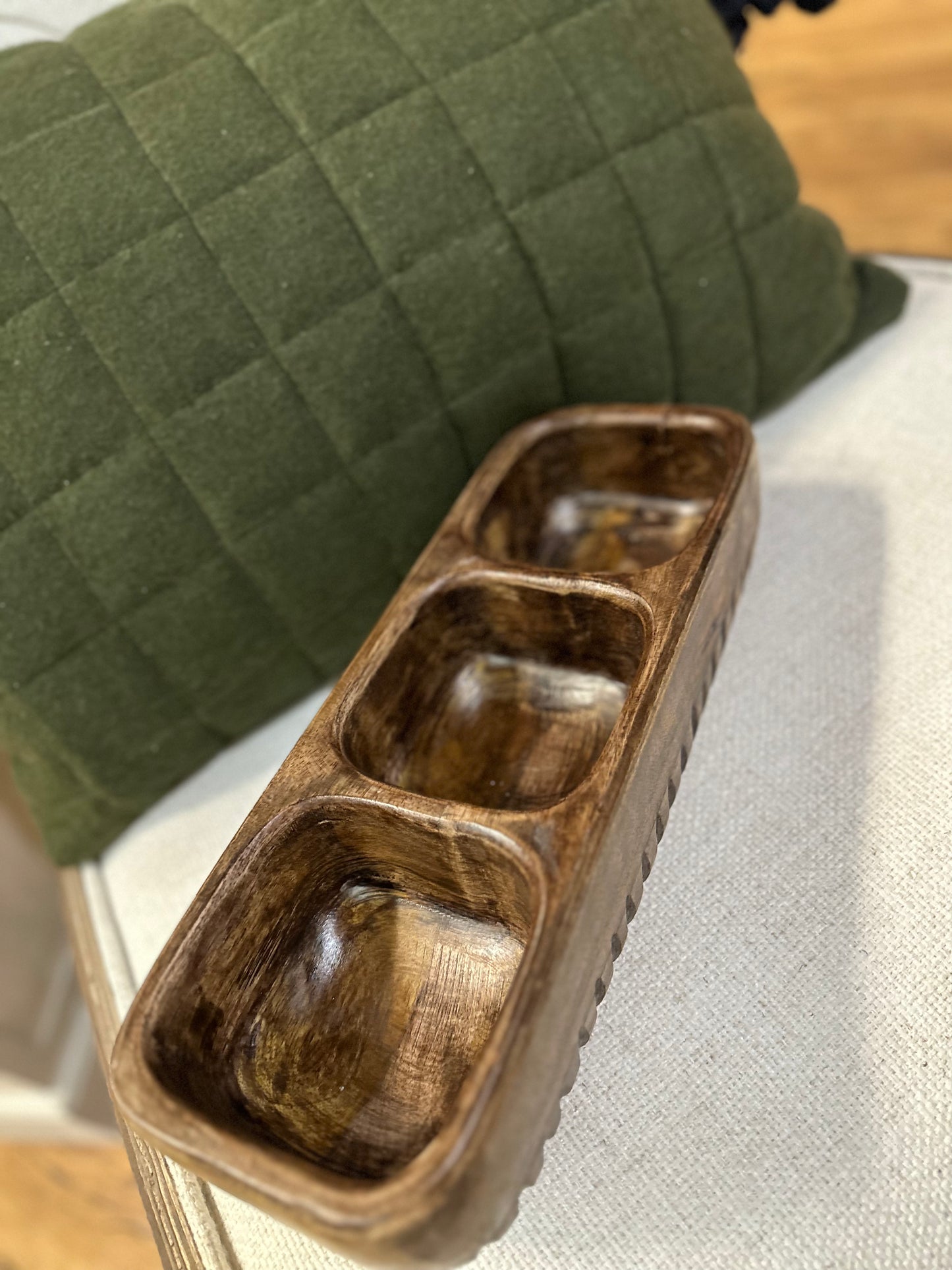 Wooden Serving Container | 3 compartments – Newnan Mercantile